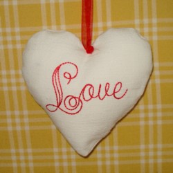 Padded Fabric Hearts in the hoop, machine embroidery designs